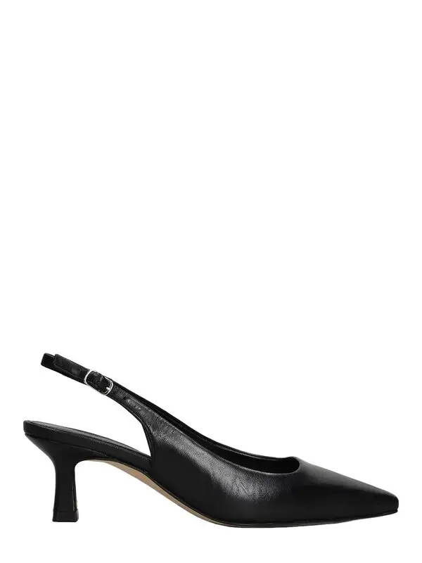 JULIE DEE 60mm Leather Pumps - Black