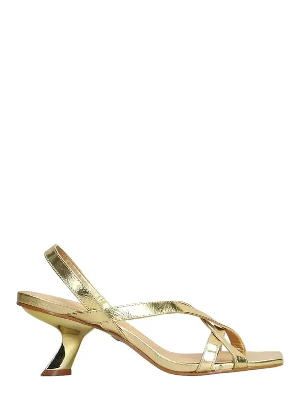 ANDREA CARRANO Metallic Sandals - Gold