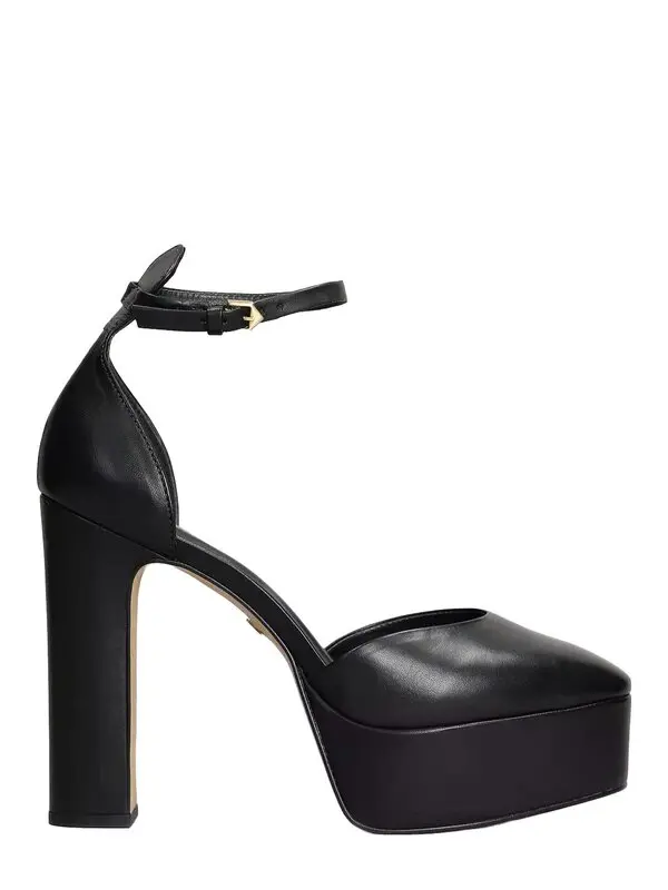 ANDREA CARRANO 120mm Leather Platform Pumps - Black