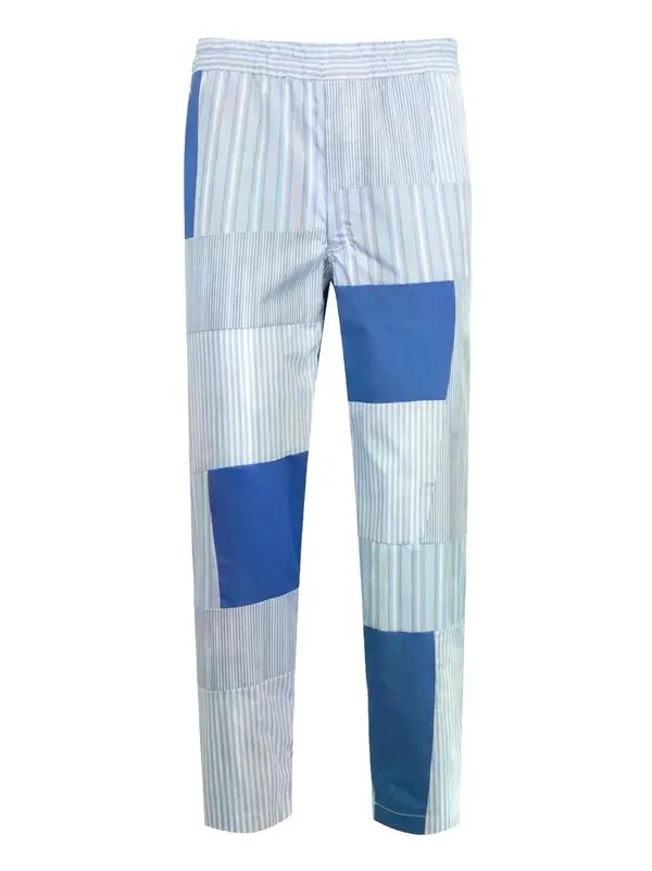 Comme Des Garçons Patchwork Trousers - Blue