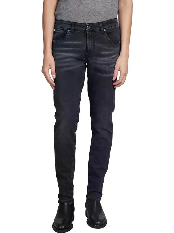 SALVATORE SANTORO Logo-patch Jeans - Black