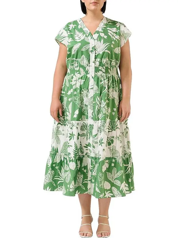 ESTELLE Amazonia Tiered Midi Dress - Print