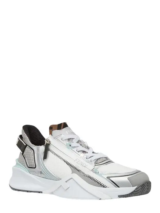 Fendi Flow Low Top Sneaker - F1rtf Sil Ner Oxyg/nuv/bia