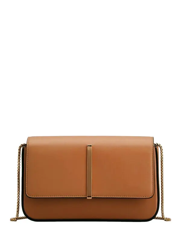 TOD'S Mini Leather Flap Bag - Kenia Scuro