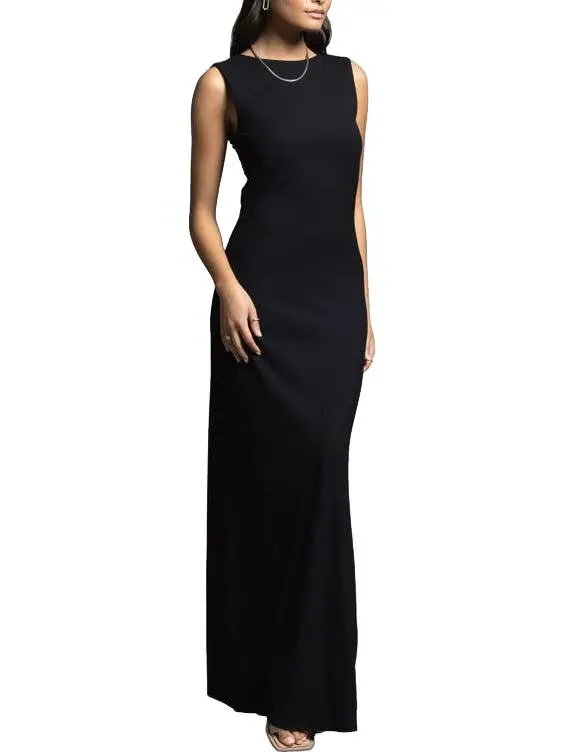 WEEKEND LOS ANGELES Leighton Sleeveless Rib Maxi Dress - Black