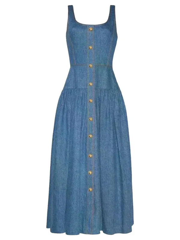 Adam Lippes Cassie Dress - Blue