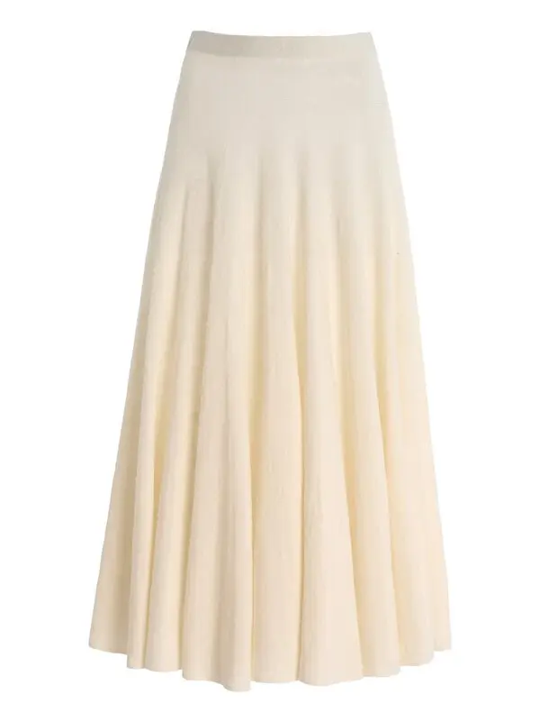 THE ROW Jaliah Knit Midi Skirt - White