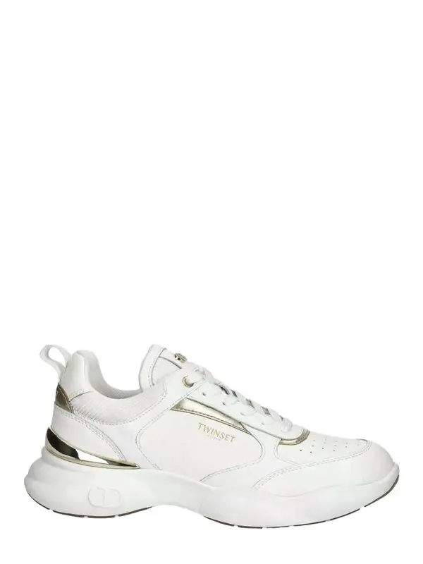 TWINSET Leather Sneakers - White