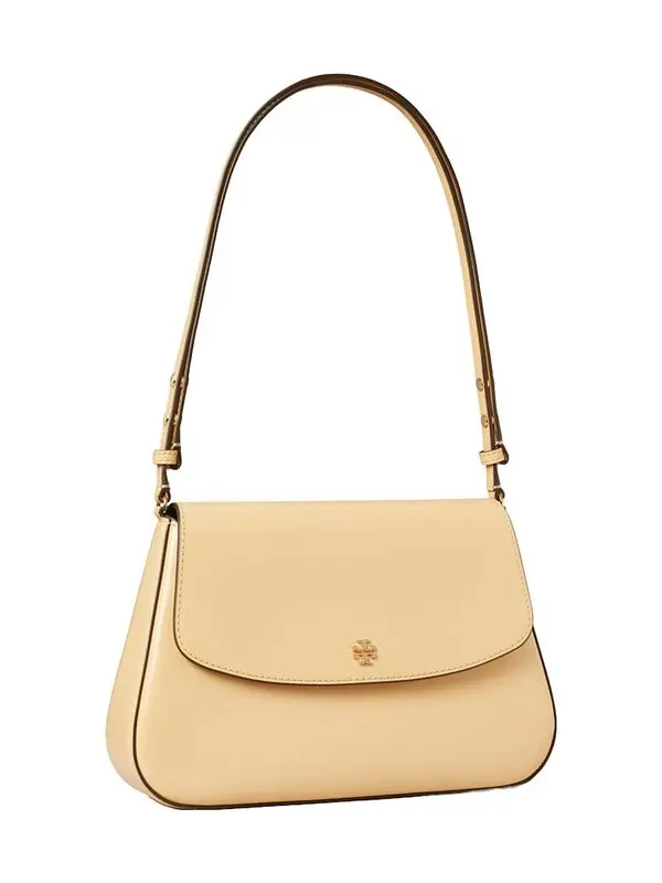 Tory Burch Leather Shoulder Bag - Buff