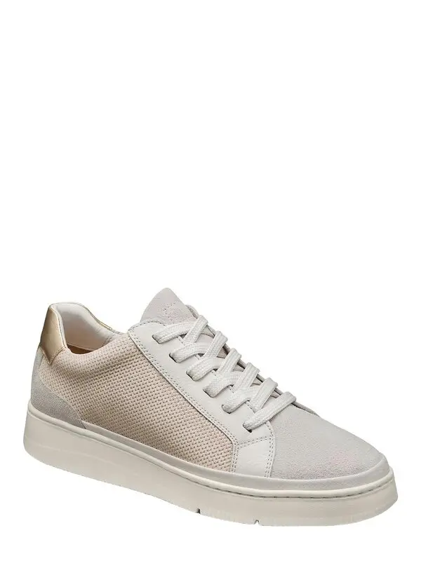 Samuel Hubbard Featherlight Laguna Sport Sneakers - Textured Pearl Leather