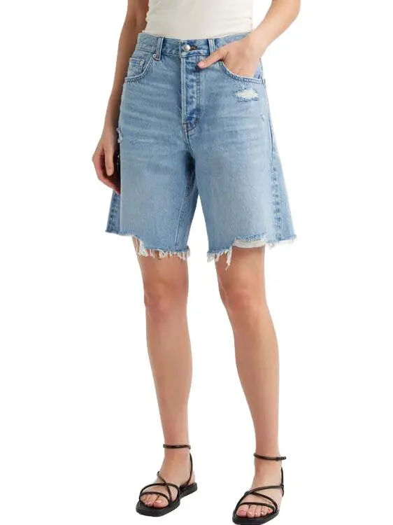 Madewell Essex Raw Hem Denim Shorts - Londe Wash