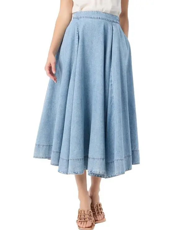 DO BY DEE OCLEPPO Chambray Denim Skirt - Aero Wash