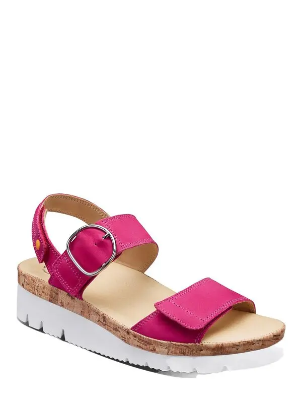 Samuel Hubbard Portola Two Strap Sandal - Fuchsia Nubuck