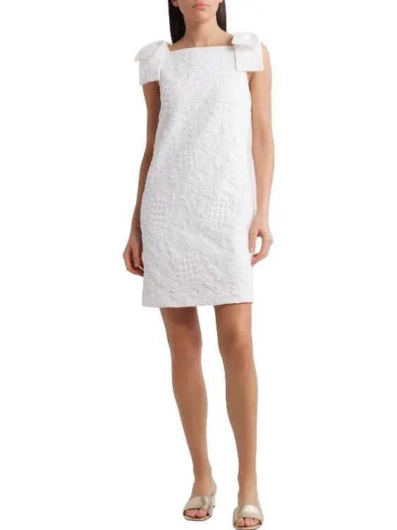 Lilly Pulitzer® Carmine Jacquard Shift Dress - Resort White Pineapple