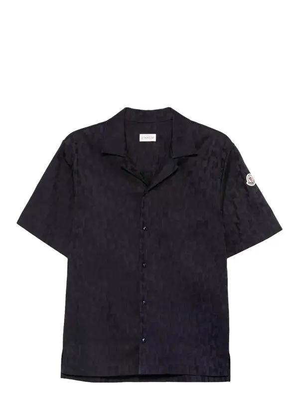 Moncler Monogram-jacquard Shirt - Blue