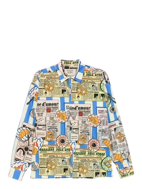 ALESSANDRO ENRIQUEZ Printed Shirt - Neutrals