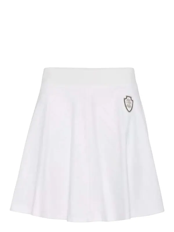 Brunello Cucinelli Pleated Mini Skirt - White
