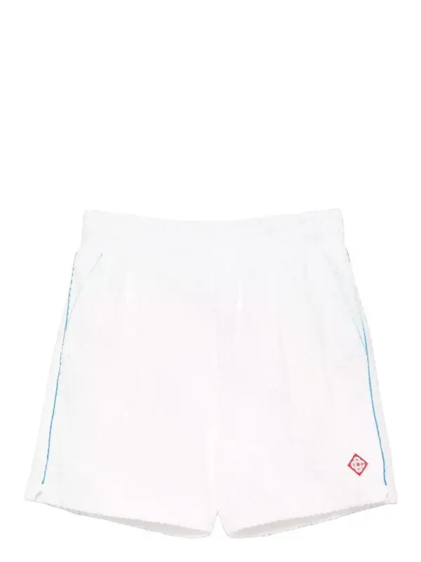 Casablanca Striped Towelling Tennis Shorts - White