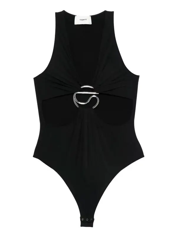 Coperni Cut-out C-logo Bodysuit - Black