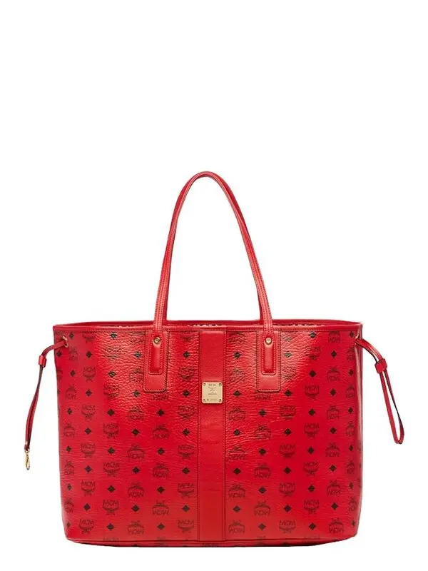 Mcm Reversible Liz Shopper Visetos Large - Ruby Red