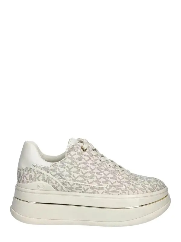 Michael Kors Monogram Platform Sneakers - White