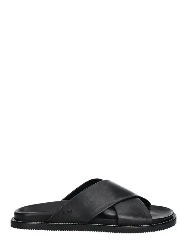 Paul & Shark Leather Slides - Black