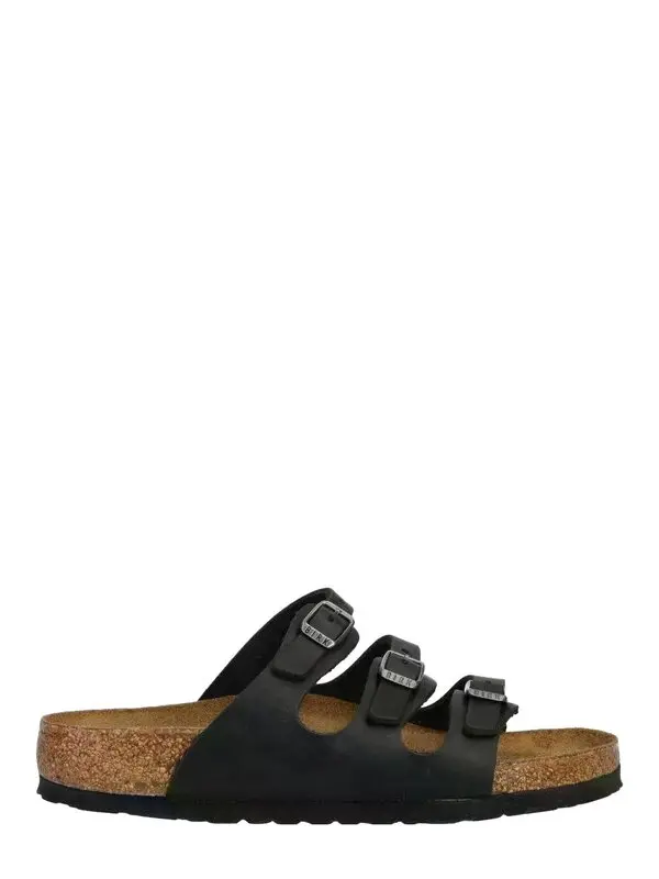 BIRKENSTOCK Florida Three-strap Slides - Black