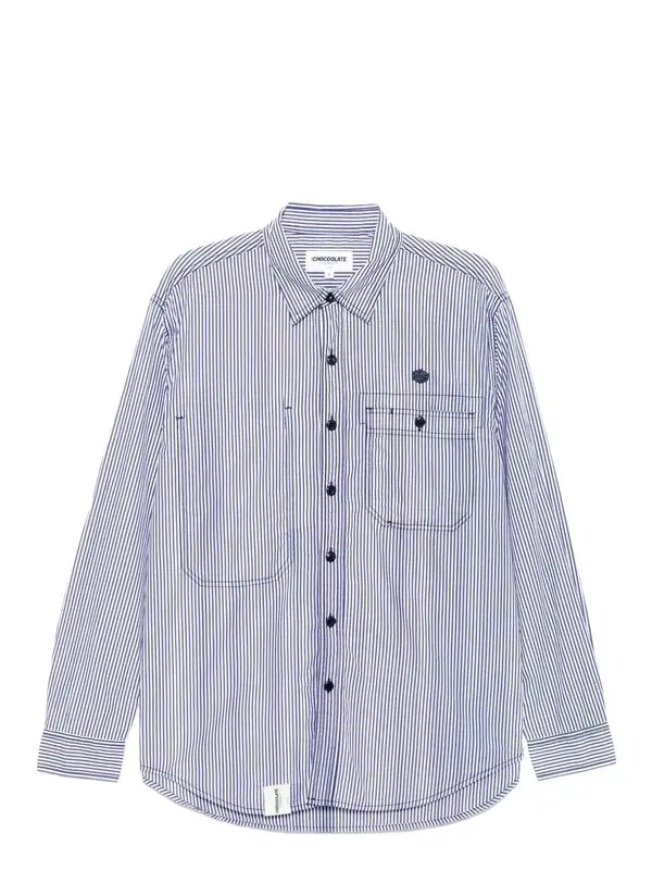 CHOCOOLATE Striped Shirt - Blue