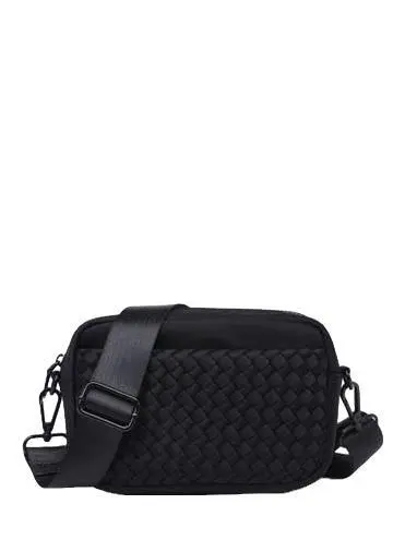 SOL AND SELENE Inspiration Woven Crossbody Bag - Black