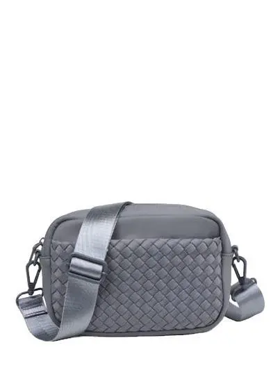 SOL AND SELENE Inspiration Woven Crossbody Bag - Grey