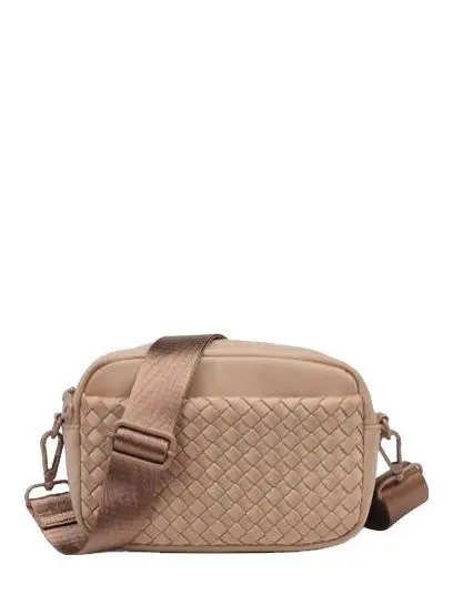 SOL AND SELENE Inspiration Woven Crossbody Bag - Nude