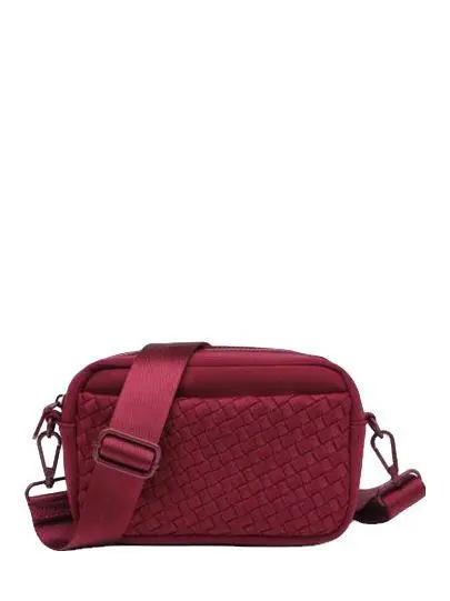SOL AND SELENE Inspiration Woven Crossbody Bag - Wine