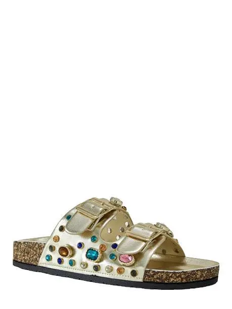 AZALEA WANG Bayleaves Slide Sandal - Gold