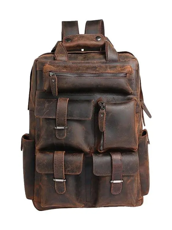 STEEL HORSE LEATHER The Shelby Backpack - Dark Brown