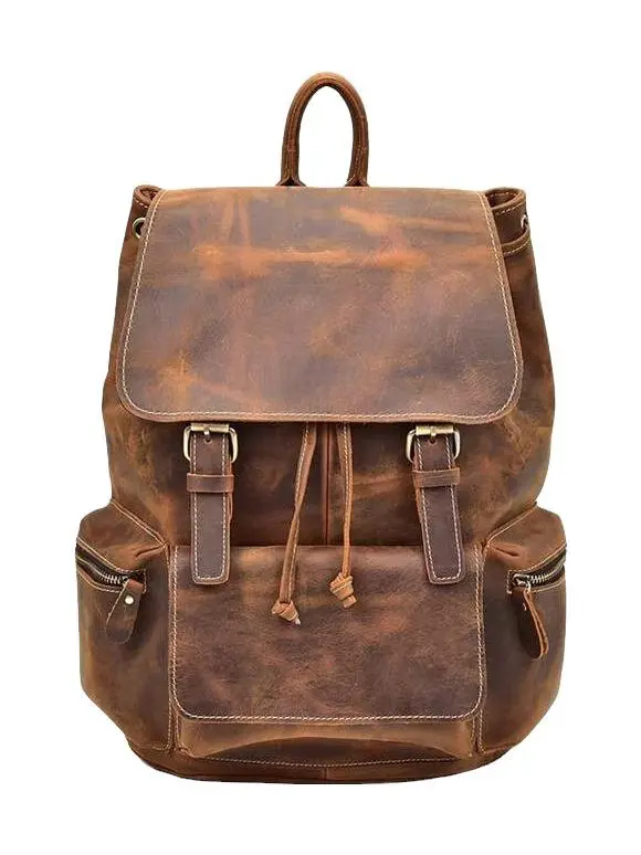 STEEL HORSE LEATHER The Hagen Vintage Backpack - Brown