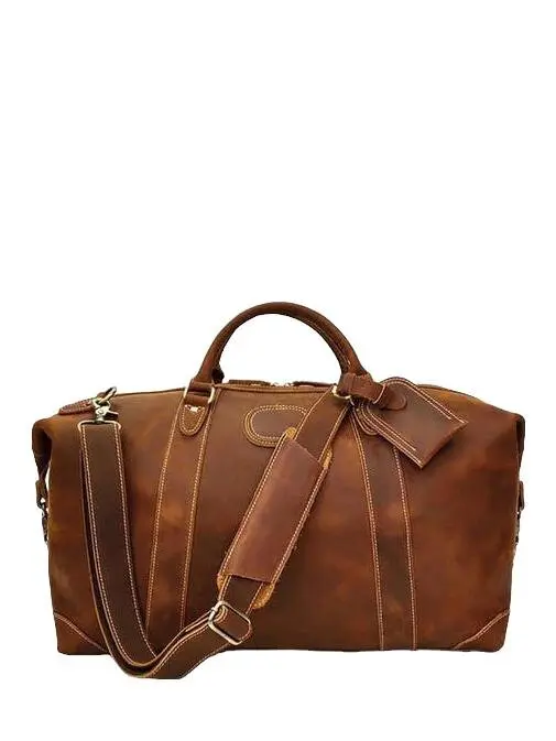 STEEL HORSE LEATHER The Eira Duffle Bag - Brown