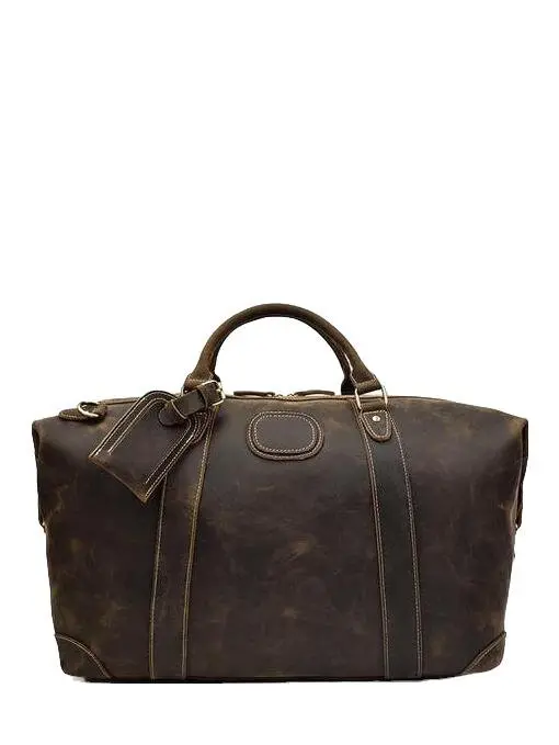 STEEL HORSE LEATHER The Eira Duffle Bag - Dark Brown