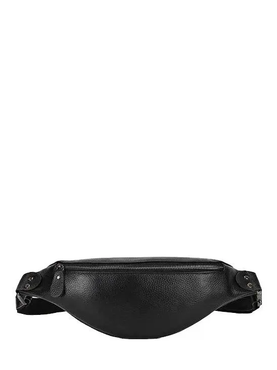 STEEL HORSE LEATHER Walcott Leather Waist Bag - Black