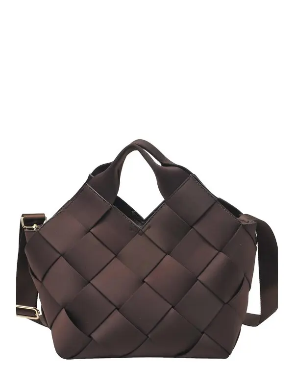 SOL AND SELENE Resilience Woven Tote - Chocolate