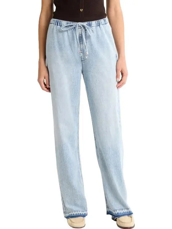 Rag & Bone Ultra Featherweight Logan Wide Leg Denim Pants - Kierra