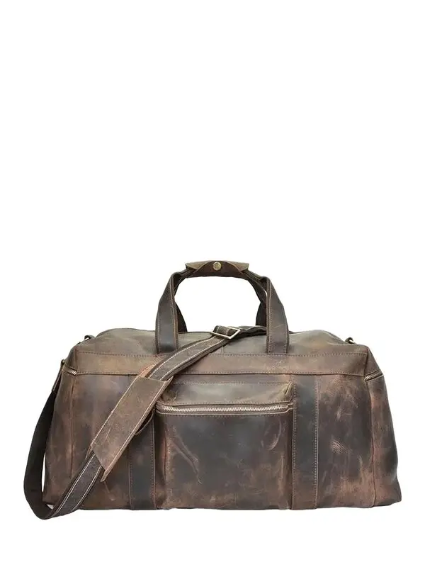 STEEL HORSE LEATHER Colden Duffle Bag - Dark Brown