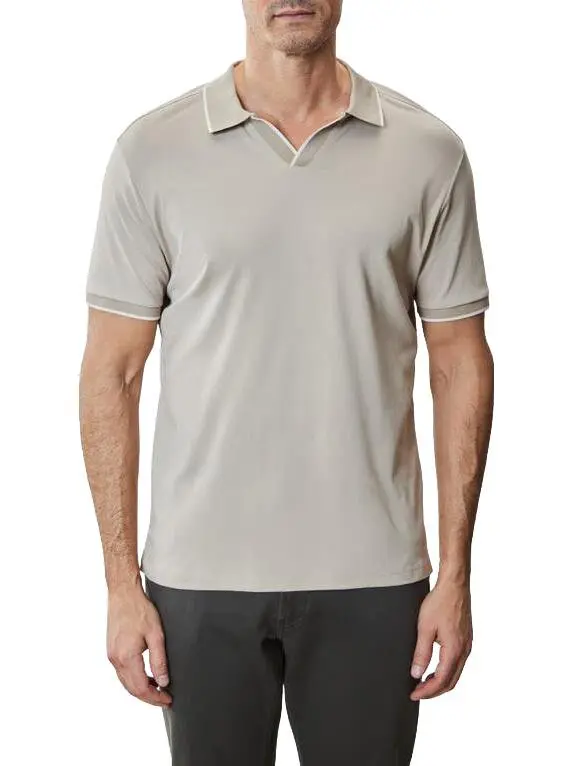 Robert Barakett Northpark Johnny Collar Polo - Tan