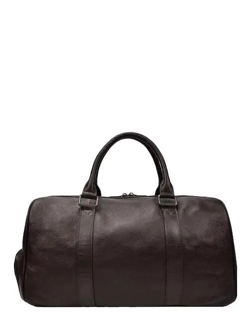 STEEL HORSE LEATHER The Endre Weekender Vintage Leather Duffle Bag - Brown