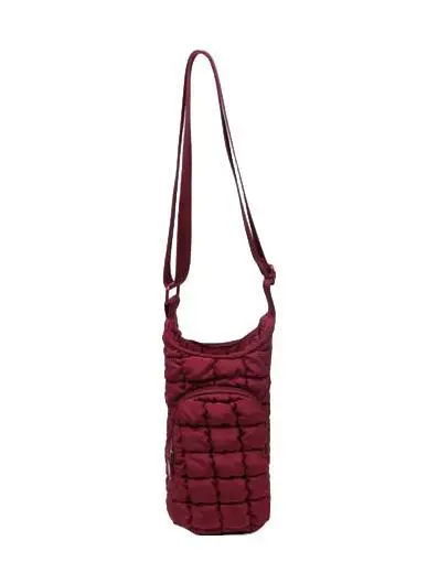 SOL AND SELENE Let It Flow Quilted Puffer Bag - Burgundy