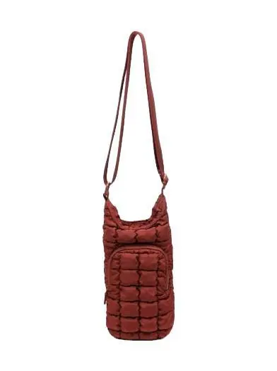 SOL AND SELENE Let It Flow Quilted Puffer Bag - Rust