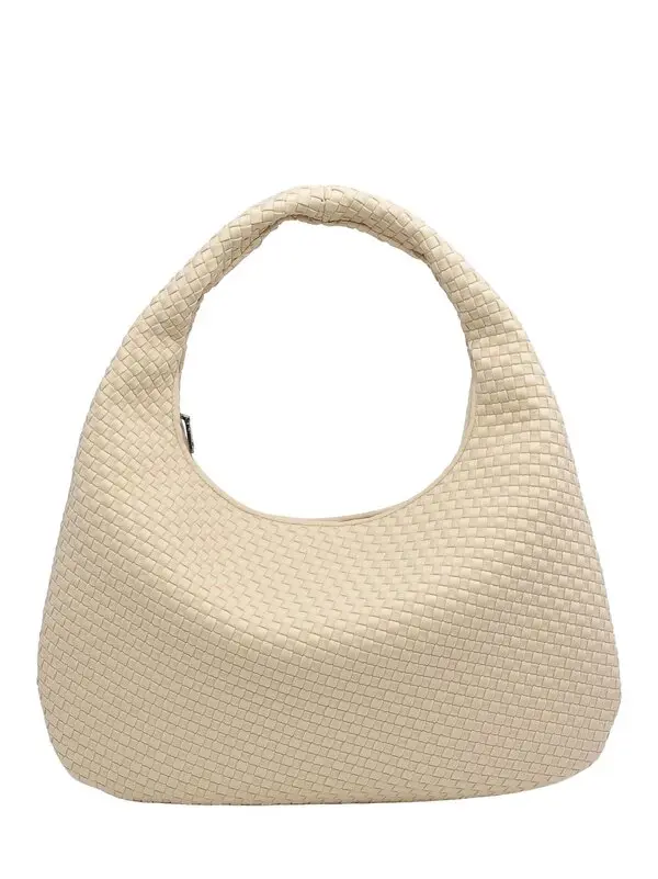 SOL AND SELENE Dare To Dream Large Woven Neoprene Hobo Bag - Cream