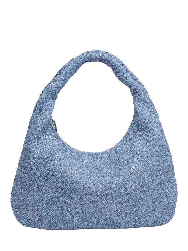 SOL AND SELENE Dare To Dream Large Woven Neoprene Hobo Bag - Denim