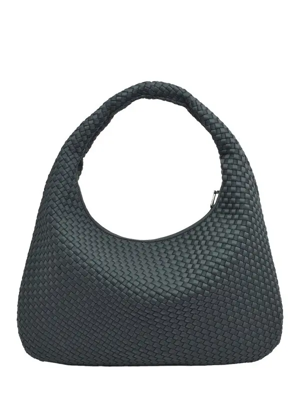 SOL AND SELENE Dare To Dream Large Woven Neoprene Hobo Bag - Olive
