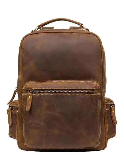 STEEL HORSE LEATHER The Langley Full Grain Leather Backpack - Brown