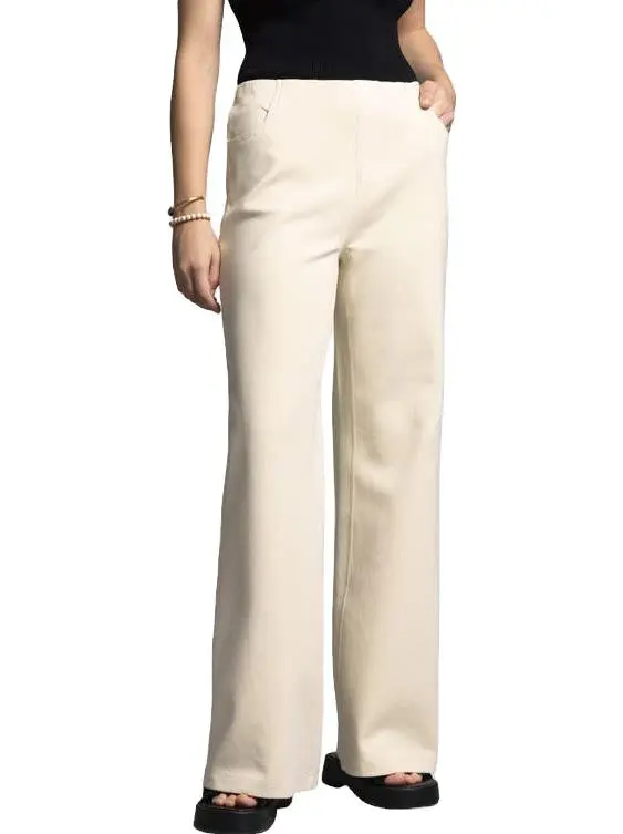 WEEKEND LOS ANGELES Genevieve Wide Leg Trousers - Ivory